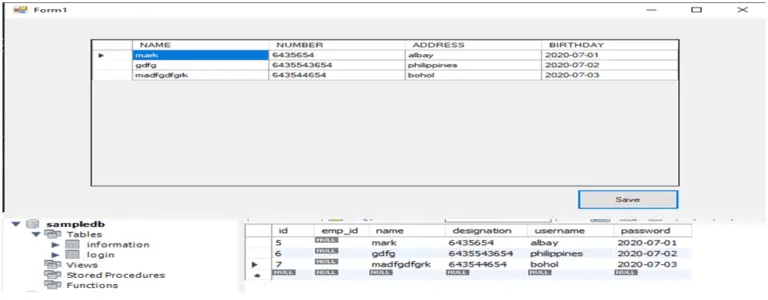 Save Datagridview Rows Into Database In C