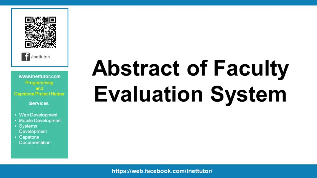 Abstract of Faculty Evaluation System