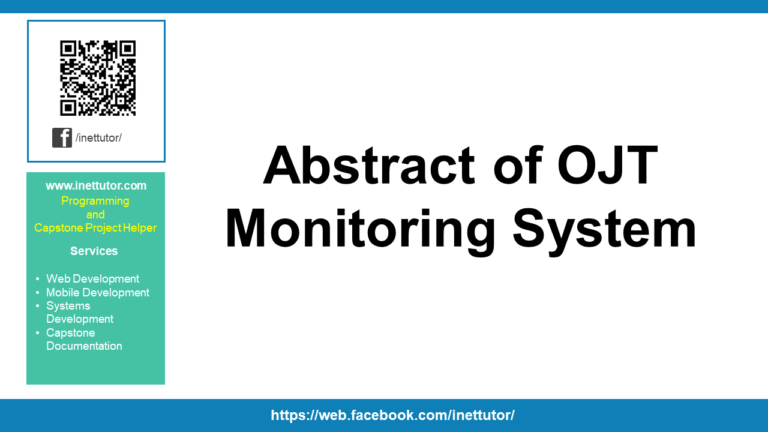 Abstract of OJT Monitoring System