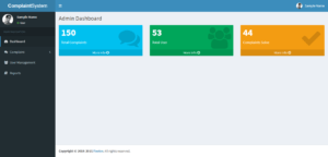 Complaint Management System Free Template in PHP and Bootstrap