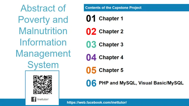 Abstract of Poverty and Malnutrition Information Management System ...