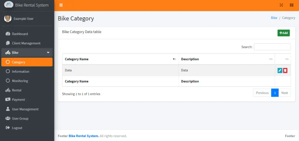 Bike Rental System Free Template in PHP and Bootstrap - iNetTutor.com