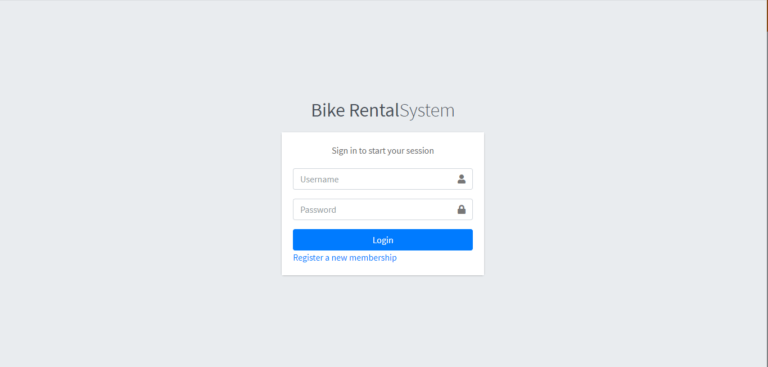 Bike Rental System Free Template in PHP and Bootstrap - iNetTutor.com