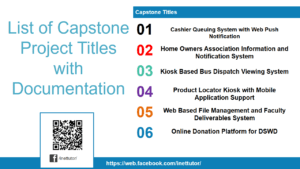 List of Capstone Project Titles with Documentation - iNetTutor.com