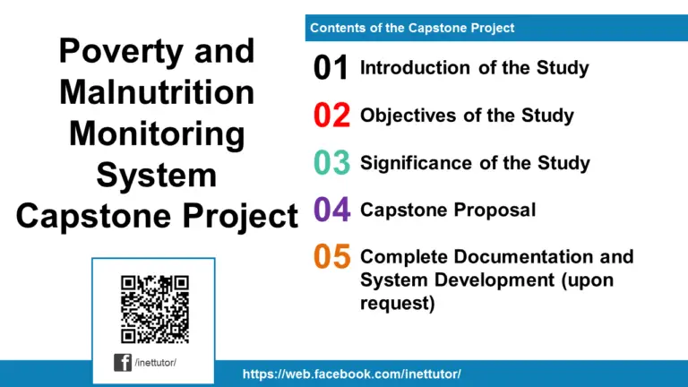 Poverty and Malnutrition Monitoring System Capstone Project - iNetTutor.com