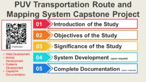 PUV Transportation Route and Mapping System Capstone Project - Free 2026