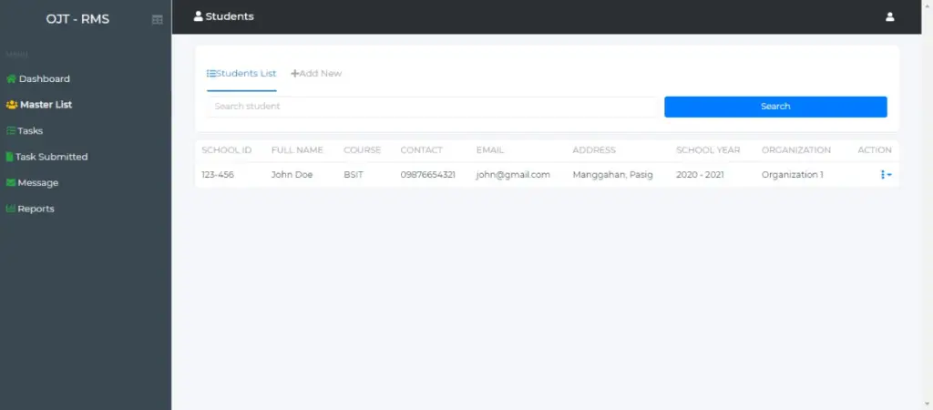 Ojt Records Monitoring System 100 Free Template
