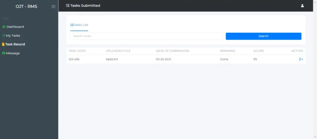 OJT Records Monitoring System 100% Free Template - iNetTutor.com