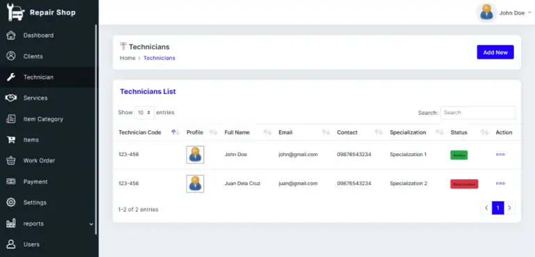 Repair Shop Management System Free Download 2025 - iNetTutor.com