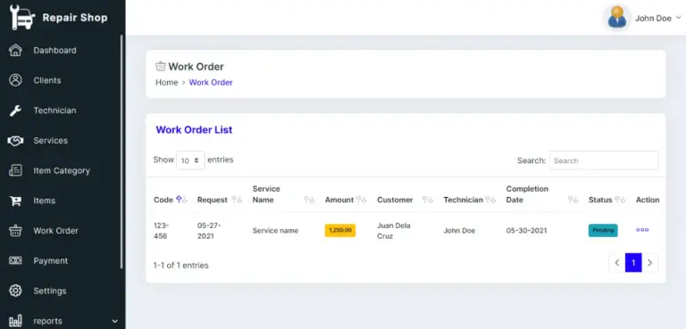 Repair Shop Management System Free Download 2025 - iNetTutor.com