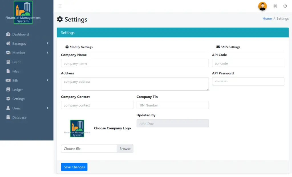 Financial Management System Free Bootstrap Template - iNetTutor.com 2026