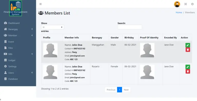 Financial Management System Free Bootstrap Template - iNetTutor.com 2025