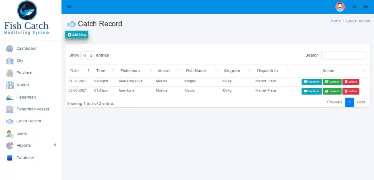 Fish Catch Monitoring System - Free Capstone 2025