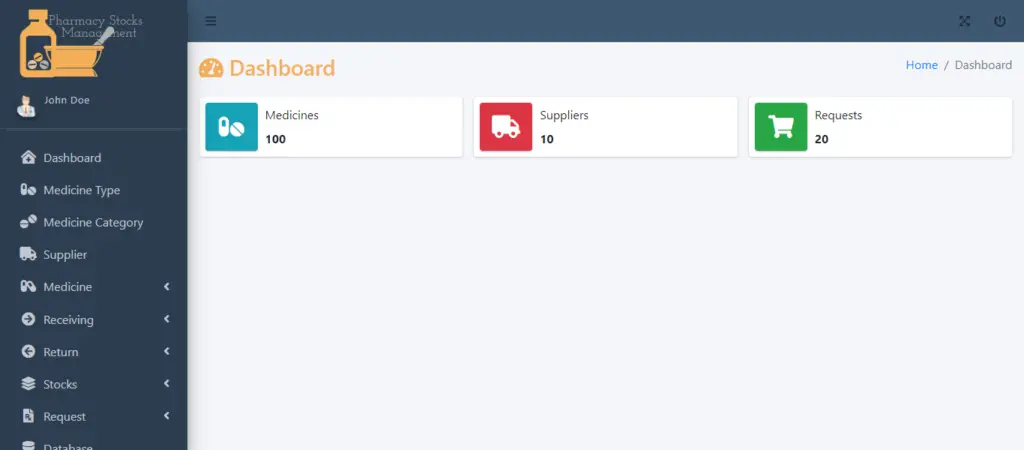 Pharmacy Stocks Management System Free Template - iNetTutor.com 2026