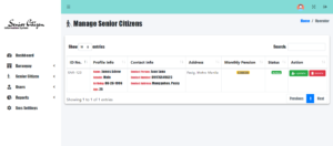 Senior Citizen Information System - Free 2025