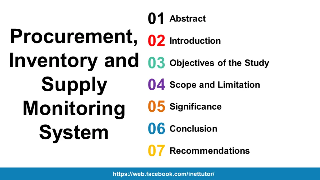Procurement, Inventory and Supply Monitoring System - Free Capstone 2025