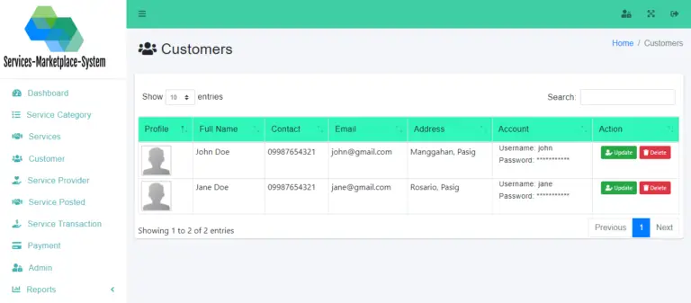 Services Marketplace System - Free Template 2025