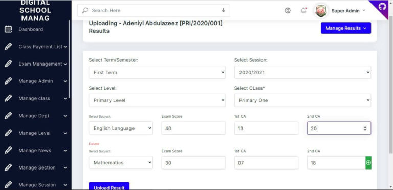 Digital School Management - Capstone Sample 2026