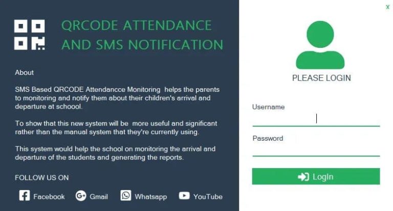QR Code Attendance System with SMS Notification - Free Sample 2025