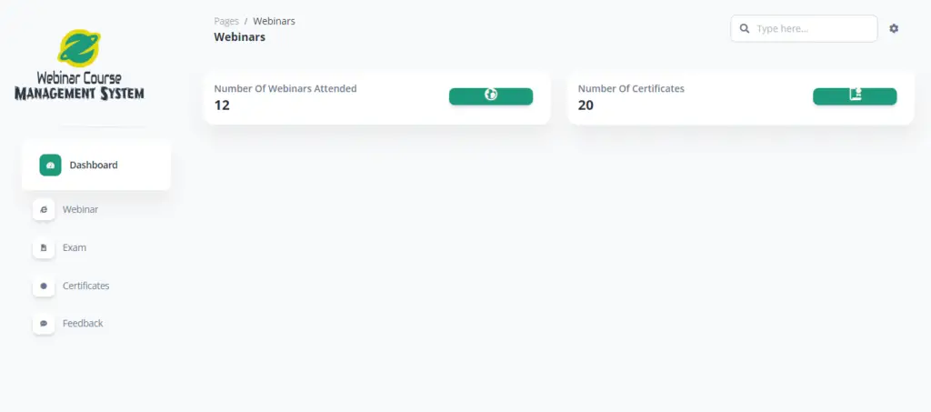 Webinar Course Management System Free Bootstrap Template - 2021