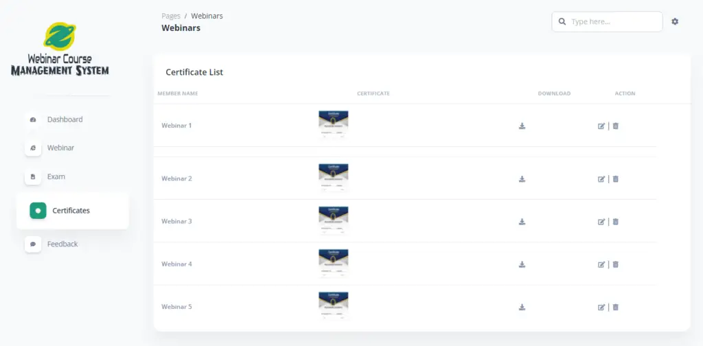Webinar Course Management System Free Bootstrap Template - 2021