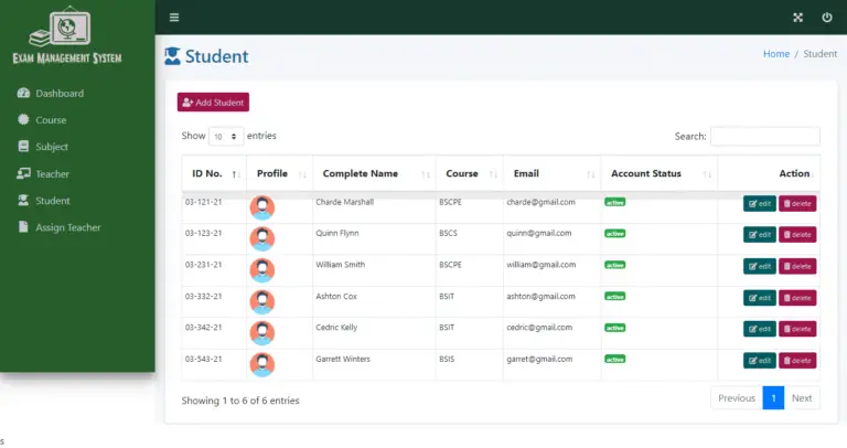 Exam Management System Free Bootstrap Source code - iNetTutor.com 2025