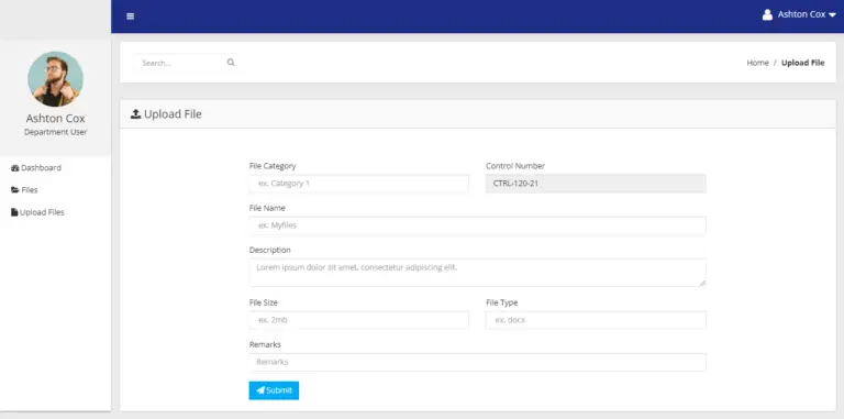 File Management with Approval Process in PHP and Bootstrap Free Source code - Capstone Project 2025