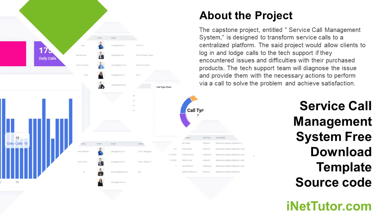Service Call Management System Free Download Template Source code ...
