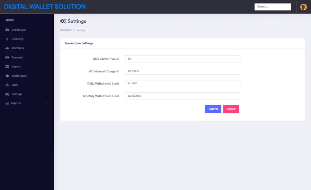 Digital Wallet Solution Free Download Bootstrap Template Source code ...