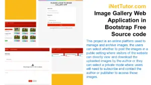 Image Gallery Web Application in Bootstrap Free Source code 2025