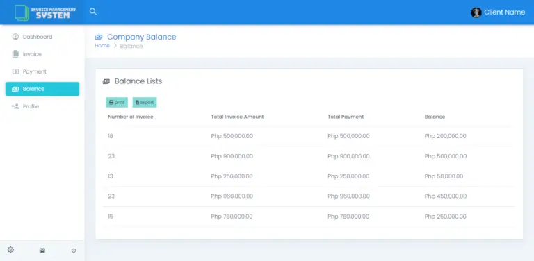Invoice Management System Free Bootstrap Template Source code ...