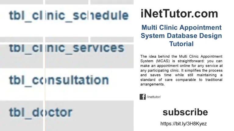 Multi Clinic Appointment System Database Design Tutorial - Free ...