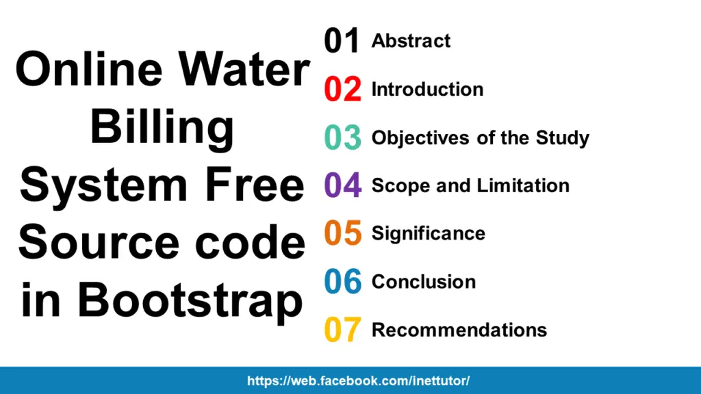 Online Water Billing System Free Source code in Bootstrap - iNetTutor ...