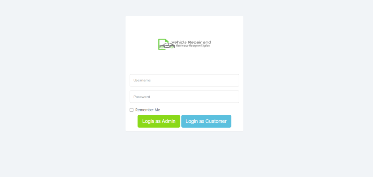 Vehicle Repair and Maintenance Management System Free Bootstrap Source ...
