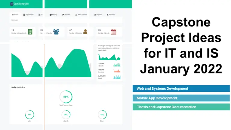 Capstone Project Ideas for IT and IS January 2022 - FREE PROJECT IDEAS