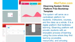Elearning System Online Platform Free Bootstrap Template - iNetTutor ...