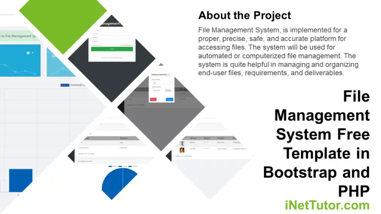 File Management System Free Template in Bootstrap and PHP - iNetTutor ...