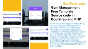 Gym Management Free Template Source code in Bootstrap and PHP ...
