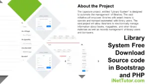 Library System Free Download Source code in Bootstrap and PHP - iNetTutor.com 2025