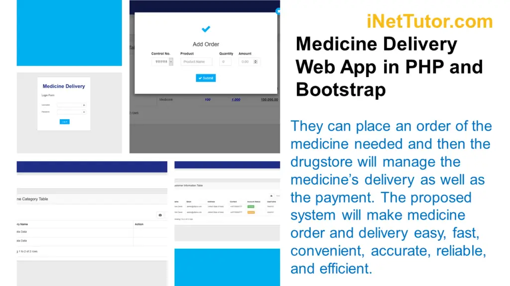 Medicine Delivery Web App Free Download Template in PHP and Bootstrap ...