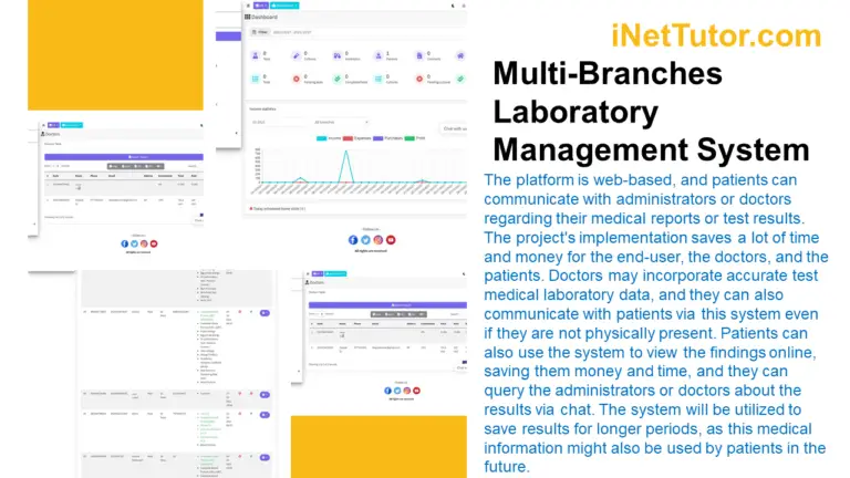 Multi-Branches Laboratory Management System - Free Project Ideas 2025