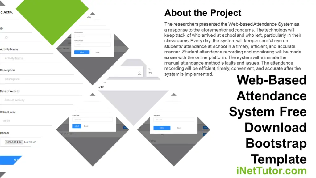 Web-Based Attendance System Free Download Bootstrap Template - iNetTutor.com 2025