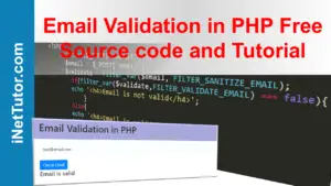 Email Validation in PHP Free Source code and Tutorial - iNetTutor.com