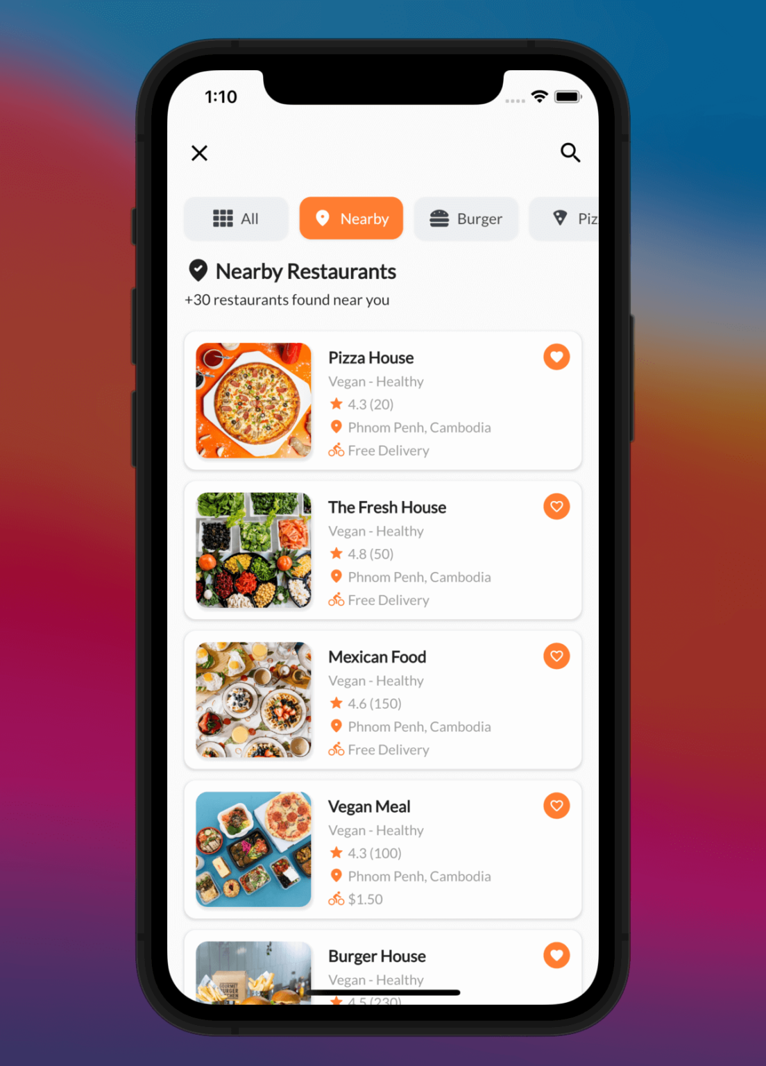 Food Ordering App in Flutter Free Source Code - Free Project Ideas 2025