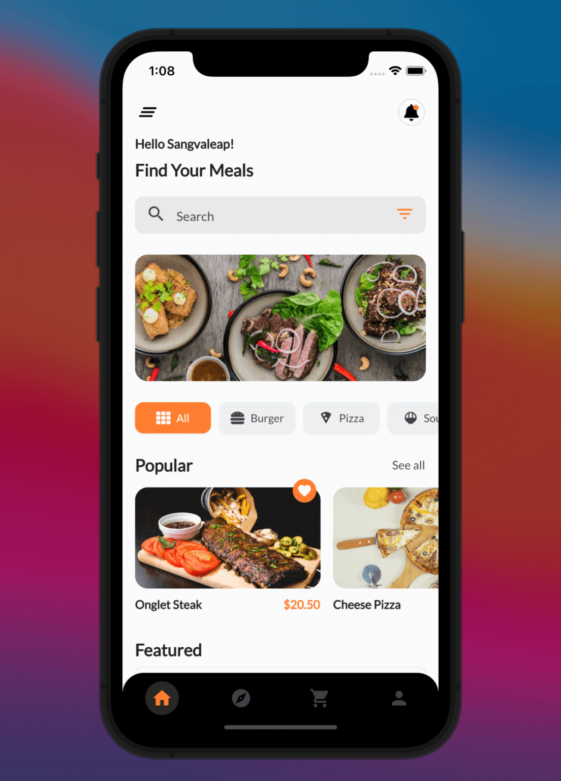 Food Ordering App in Flutter Free Source Code - Free Project Ideas 2025