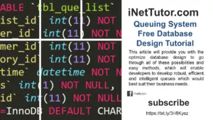 Queuing System Free Database Design Tutorial - iNetTutor.com