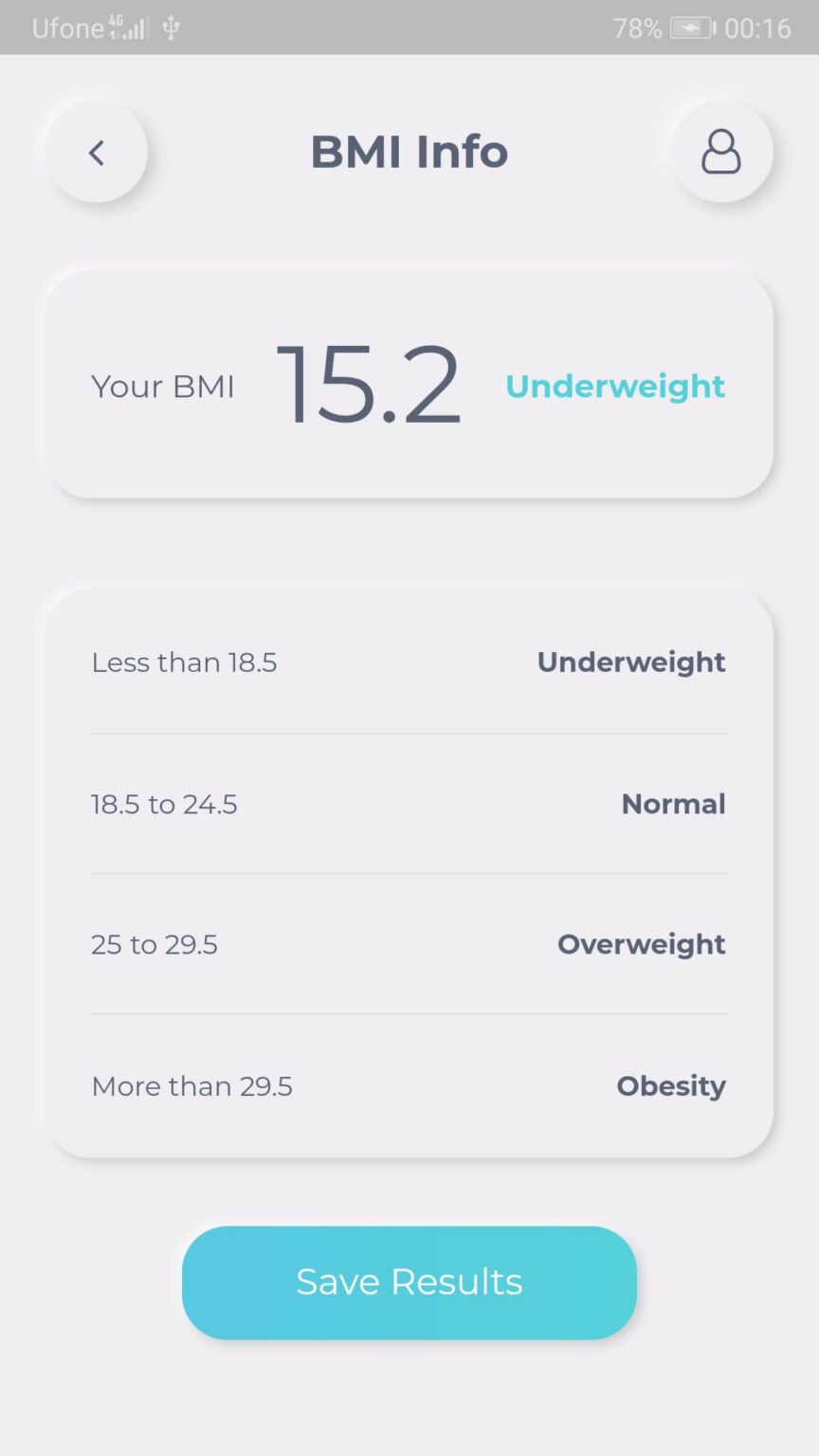 BMI Calculator in Flutter Based on Neumorphic - Free Download