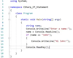 C# IF Statement Video Tutorial and Source code