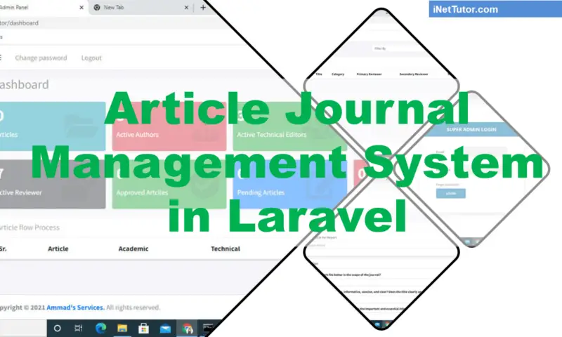 Library Management System in Laravel Free Source Code - iNetTutor.com