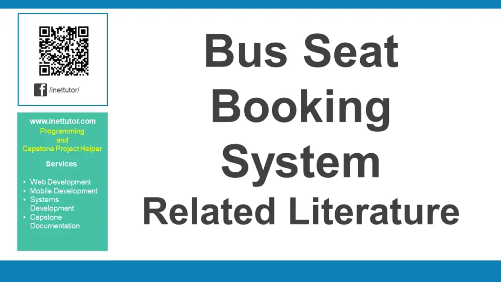 Free Bus Seat Booking System Related Literature 2025